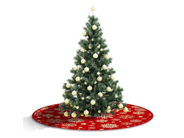 Click here for 35.4inch Xmas Tree Bottom Decor Mat Snowflake Patt... prices