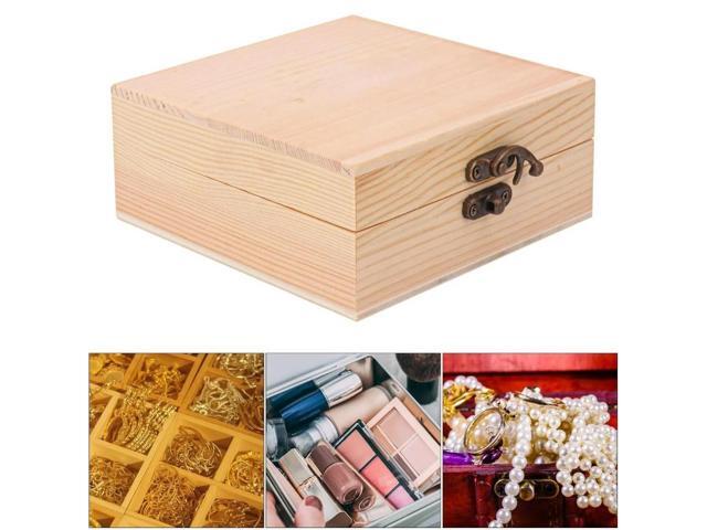 Click here for Antique Solid Pine Wood Jewelry Box With Flip Lid... prices