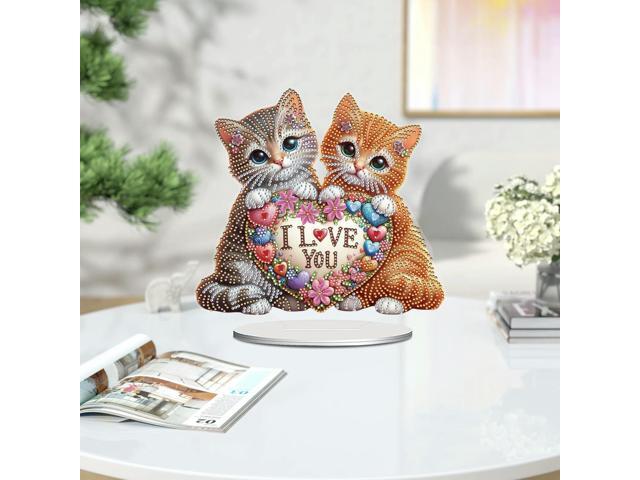 Click here for Acrylic 2D Flat Print DIY Love Cats Diamond Painti... prices