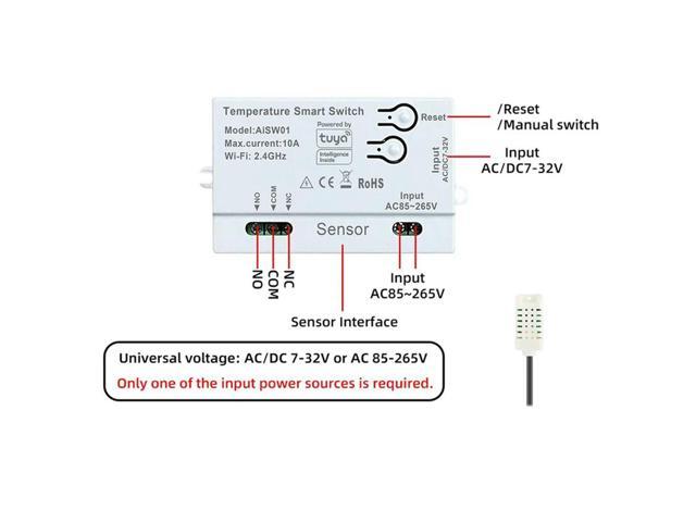 Click here for Tuya Temperature And Humidity Sensor Switch With E... prices