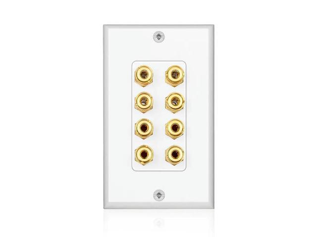 Click here for 8 Posts Speaker Wall Plate Home Theater Wall Plate... prices