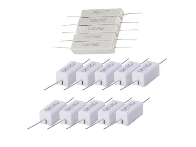 Click here for 15 Pcs Wirewound Cement Resistors 5 White  5 Pcs 3... prices