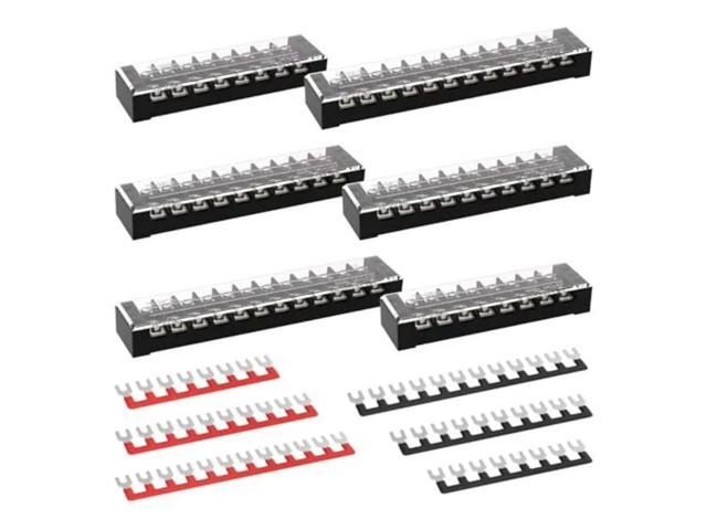 Click here for Pack of 6 double row terminal blocks 25 amps with... prices