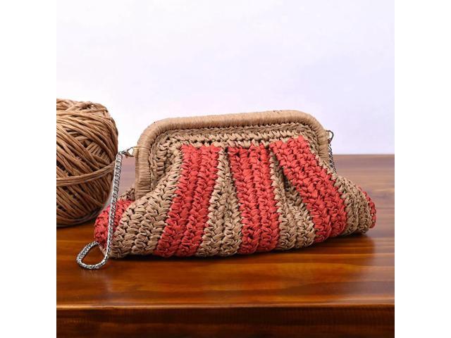 Click here for Straw Clutch Handbag Handmade Clutch Purse Cloud D... prices