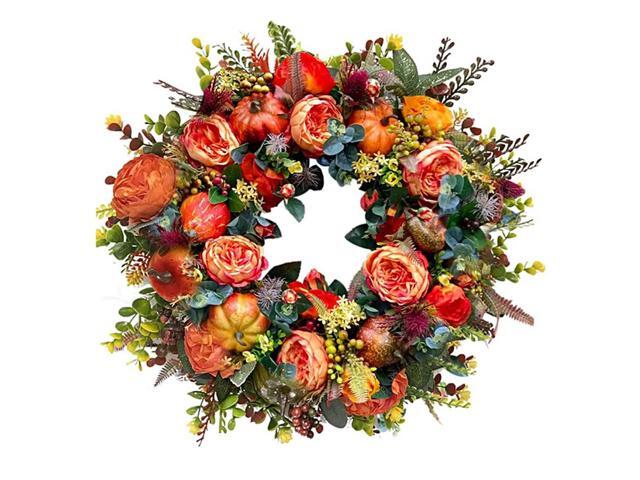 Click here for Autumn Round Wreath Decorative Artificial Fall Wre... prices
