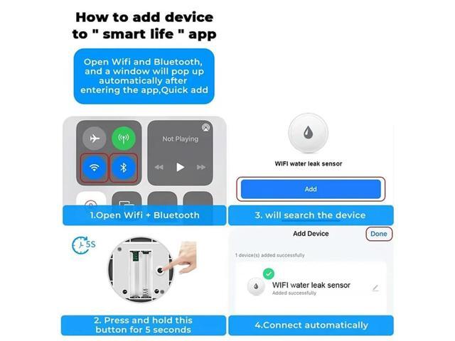 Click here for Tuya Flood Sensor Life App Water Leak Sensor Detec... prices