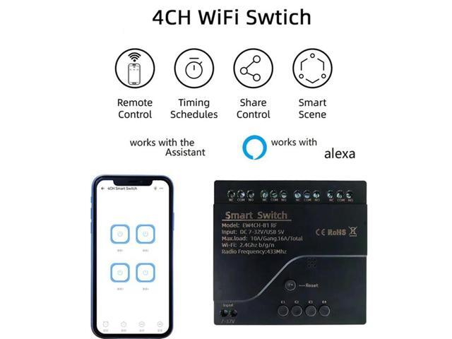Click here for Ewelink 4CH Relay Switch Access Control Switch APP... prices