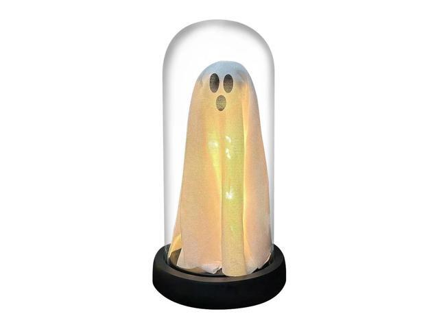 Click here for Halloween Decor Light Up Ghost in Plastic Cloche C... prices