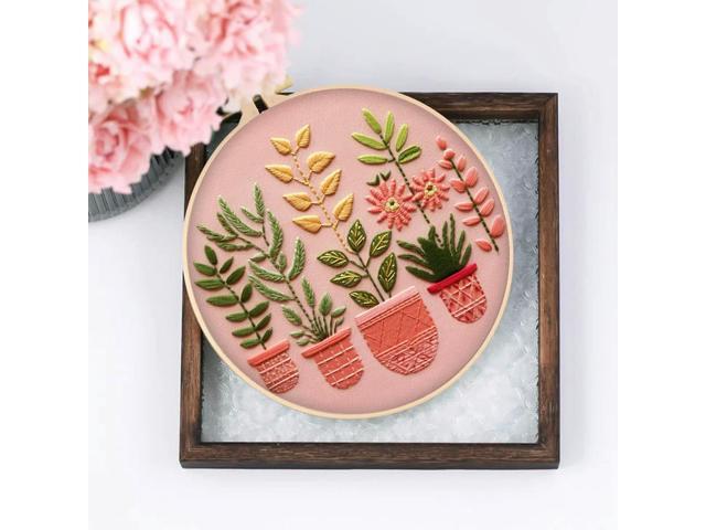 Click here for 4pcs Plant Cotton Stamped Embroidery Cross Stitch... prices