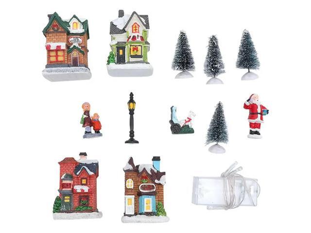 Click here for 12 Pcs Mini Resin Christmas Village Figurines Deco... prices