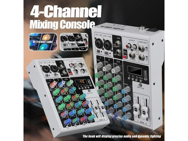 Click here for 4 Channels Mixing Console Portable DJ Karaoke Audi... prices