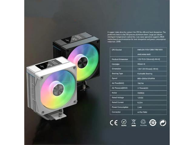 Click here for CPU Cooler With 4 Heat Pipes Professional Digital... prices