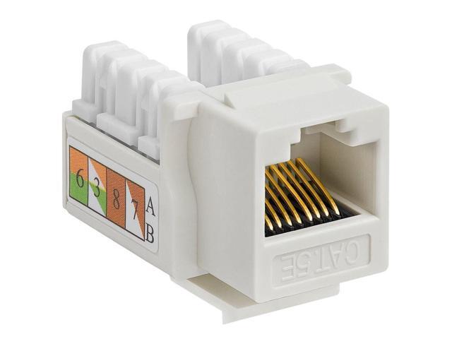 Click here for 4 Pack Cat5e Keystone Jack White Ethernet 8P8C RJ4... prices