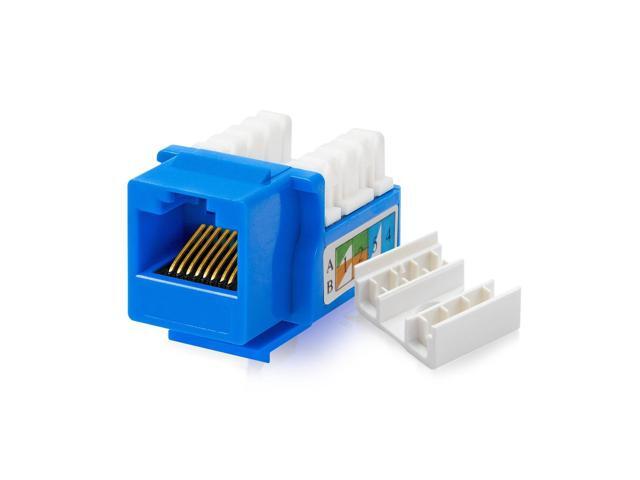 Click here for 10 Pack Cat6 RJ45 Keystone Jacks 90 Network Connec... prices
