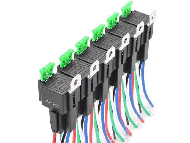 Click here for 6 Pack 5 Pin Fuse Relay Switch Harness Set - Unive... prices