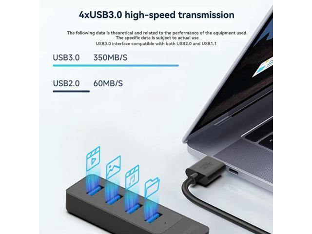 Click here for 4-Port High-Speed USB 3.0 Hub 50CM USB Splitter Ad... prices