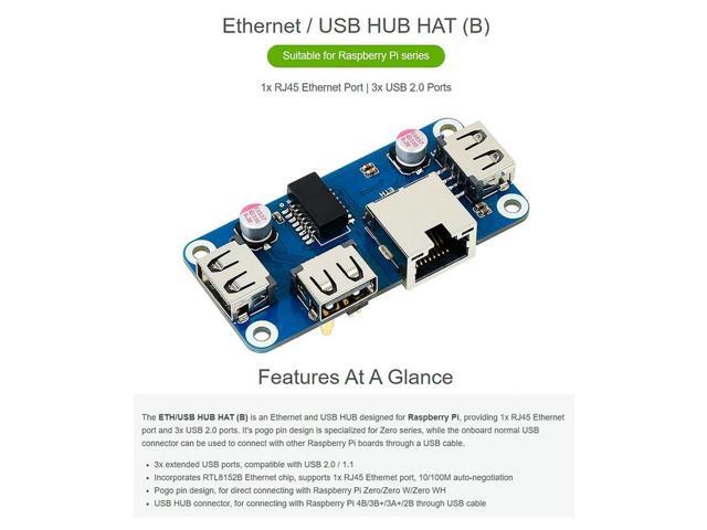 Click here for Ethernet/USB HUB HAT(B) For Raspberry Pi 4B/3B+/3A... prices