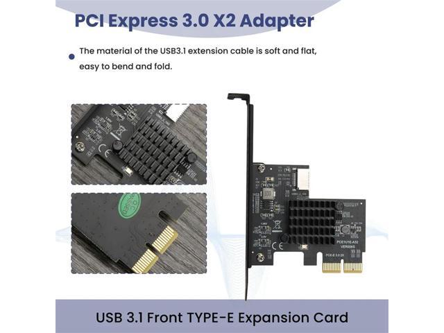 Click here for PCI-E 2X To USB3.1 A-Key Gen2 Front Type-E Expansi... prices