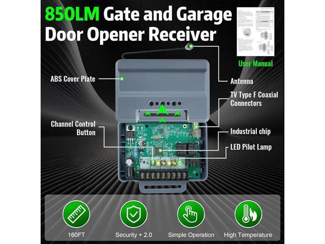 Click here for 850LM Door And Garage Door Opener Receivers 3-Chan... prices