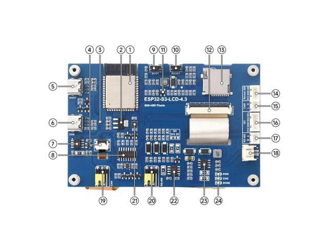 Click here for ESP32-S3 4.3Inch Capacitive Touch Screen Developme... prices