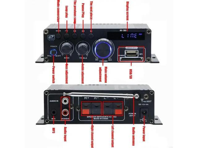 Click here for Bluetooth-compatible 5.0 HiFi Stereo Amplifier 60W... prices