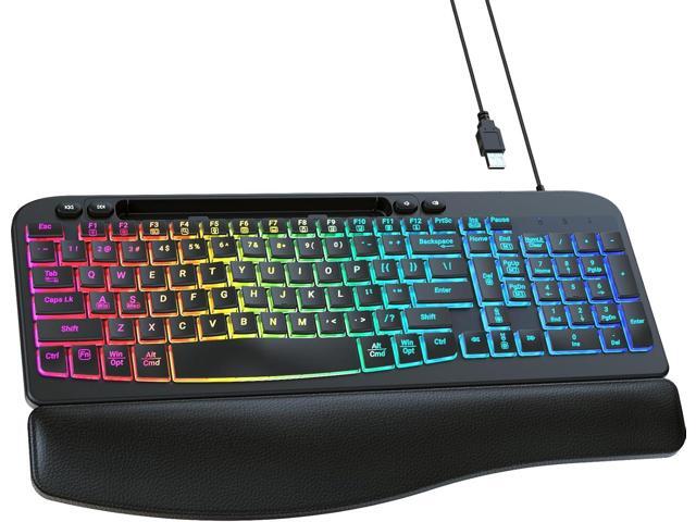 Click here for VEILZOR Ergonomic Backlit Keyboard with Wrist Rest... prices