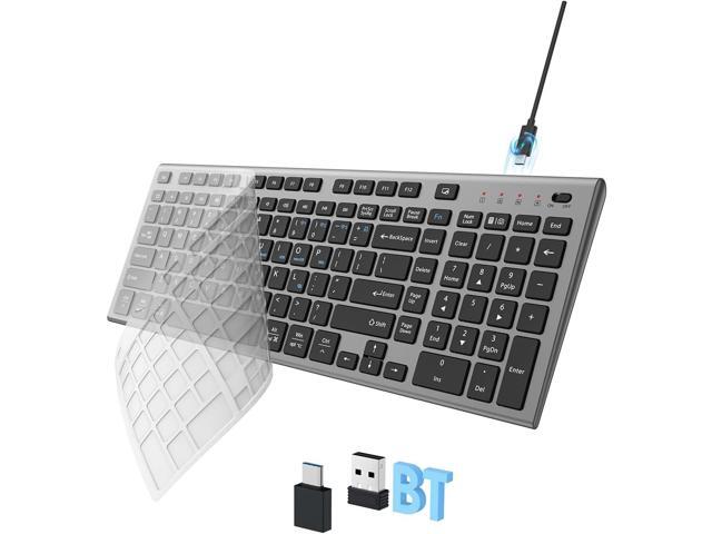Click here for FENIFOX Wireless Keyboard  Bluetooth + USB Ergonom... prices