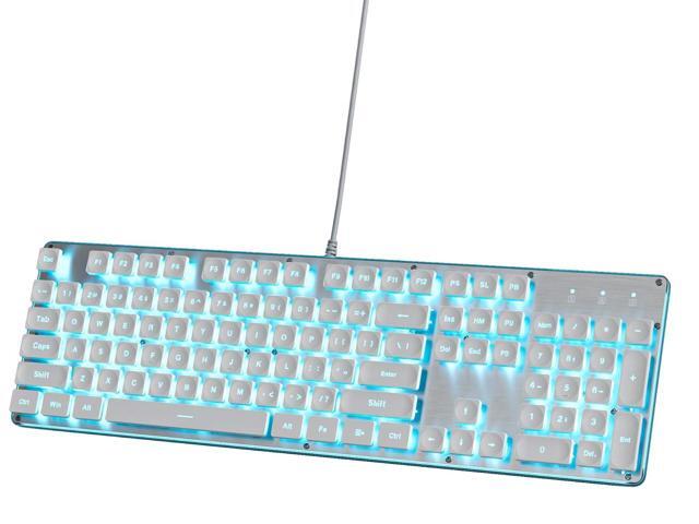 Click here for Owpkeenthy White Typewriter Gaming Keyboard Full-S... prices