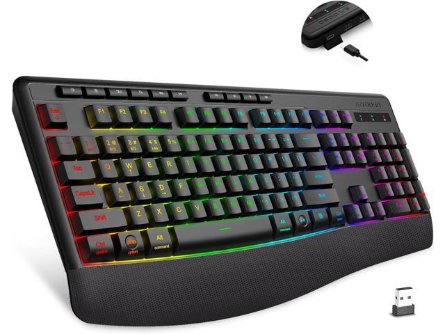 Click here for E-YOOSO Bluethooth Backlit Keyboard with RGB Wirel... prices