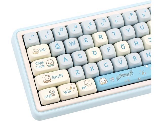 Click here for MOA Keycaps  PBT Keycaps  148 Keys Blue White Cute... prices