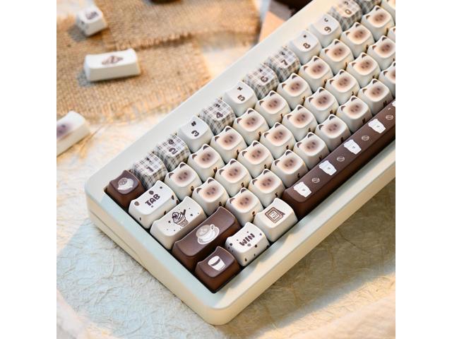 Click here for Coffee Theme Siamese Cat Keycaps  133 Keys Cute Ma... prices