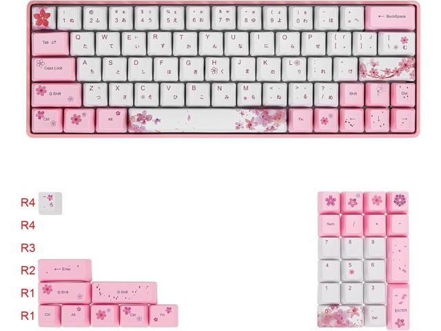 Click here for (Only Keycaps) Sakura 60 PBT Keycaps Set OEM for M... prices