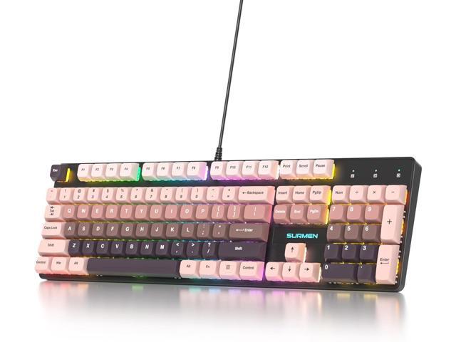 Click here for surmen Wired Mechanical Keyboard Full-Size 104-Key... prices