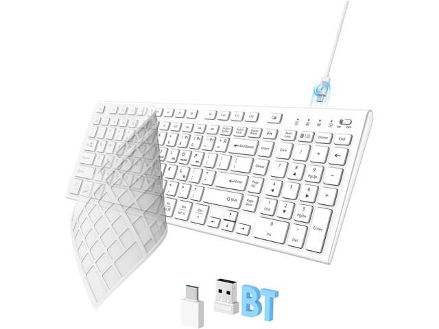 Click here for FENIFOX Wireless Keyboard  Bluetooth + USB Ergonom... prices