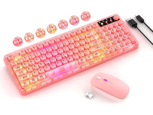 Click here for Pink Light Up Keyboard and Mouse Wireless Cute 2.4... prices