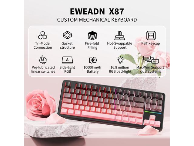 Click here for EWEADN X87 Wireless Mechanical Keyboard ASMR 80 Tr... prices