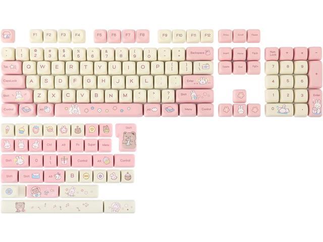 Click here for EPOMAKER Cream Bunny PBT Keycaps Set  MOA Profile... prices