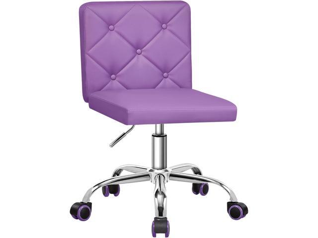 Click here for VECELO PU Leather Mid-Back Armless Vanity Chair Ad... prices