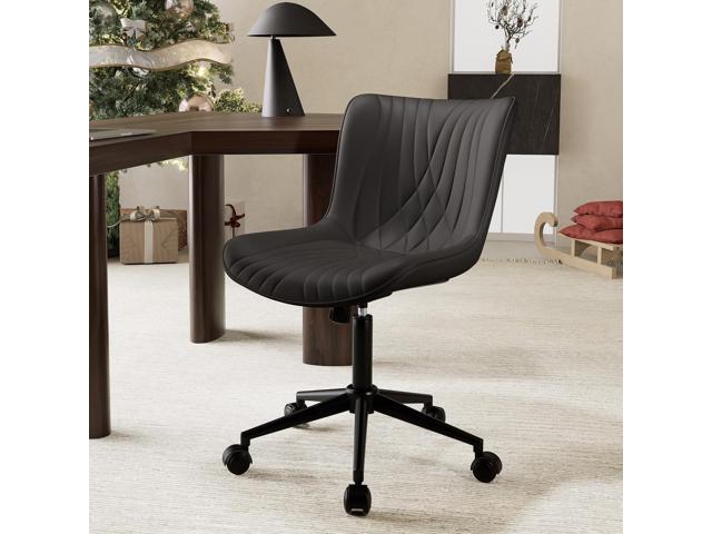 Click here for YOUTASTE Black Office Chair  Modern Armless Desk C... prices