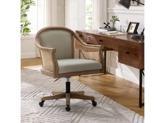 Click here for HULALA HOME Rattan Desk Chair  Upholstered Home Of... prices