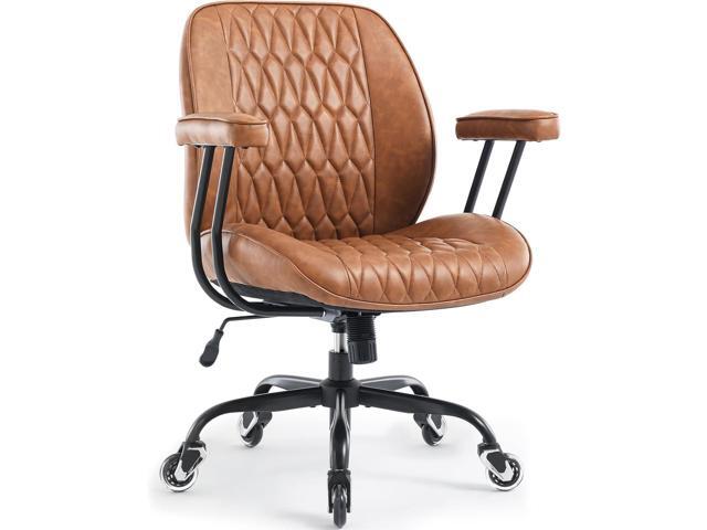Click here for Home Office Desk Chair Mid-Century Modern Faux Lea... prices
