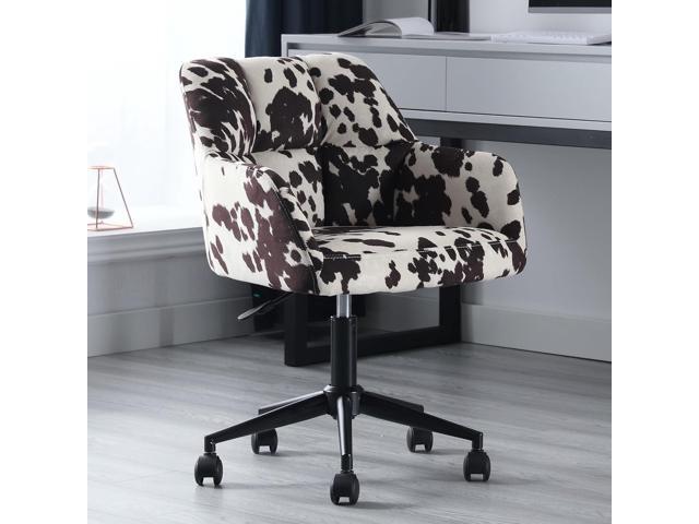 Click here for Cow Print Desk Chair Velvet Office Chair  360° Swi... prices