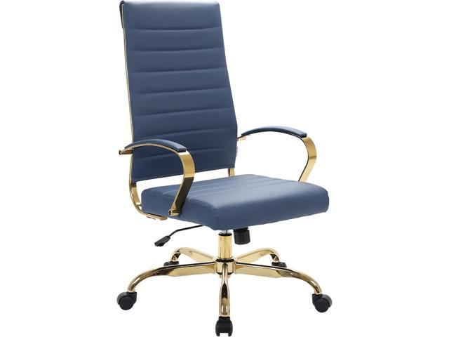 Click here for LeisureMod Benmar High-Back Blue Leather Office De... prices