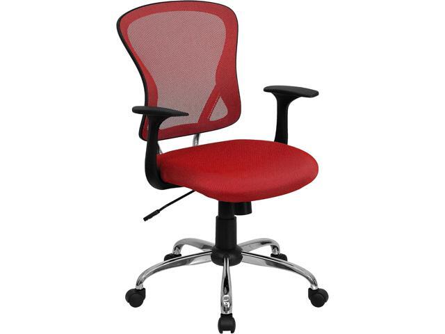 Click here for Flash Furniture Alfred Mid-Back Red Mesh Swivel Ta... prices