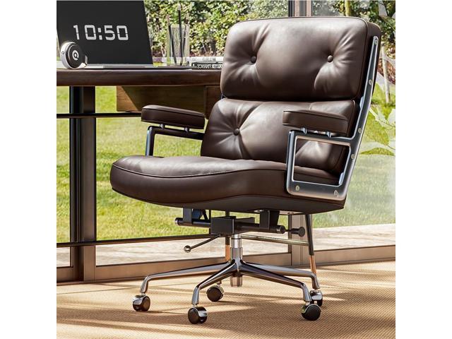 Click here for Genuine Leather Office Chair  Mid Back Executive D... prices