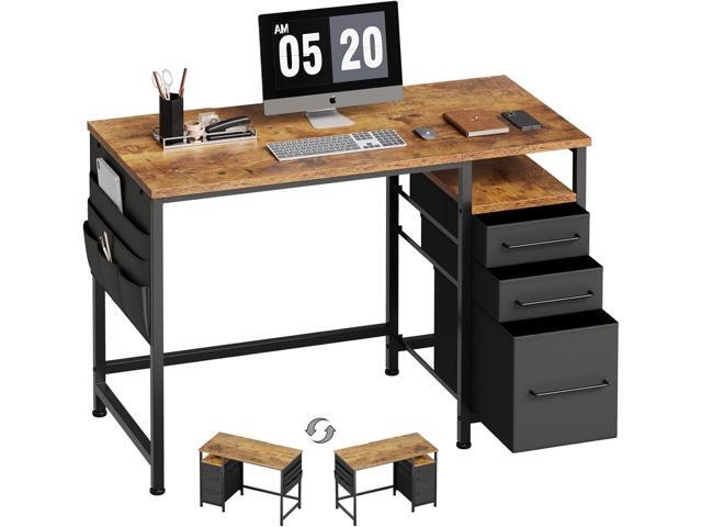 Click here for Maihail Small Desk with Drawers  40 inch Computer... prices