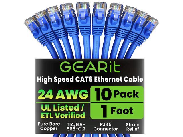 Click here for GEARit Cat 6 Ethernet Cable Pack - 10-Pack 1 ft Ca... prices