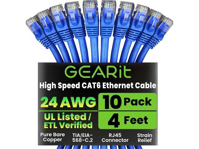 Click here for GEARit Cat 6 Ethernet Cable Pack - 10-Pack 4 ft Ca... prices