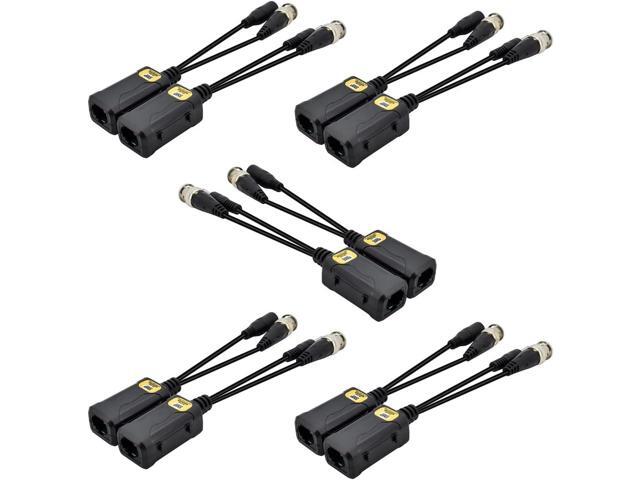 Click here for 5 Pairs 8MP/4K Passive HD BNC Video Power Balun Tr... prices