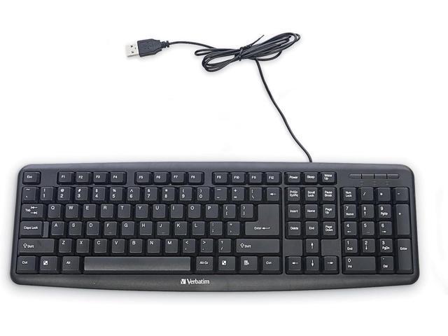Click here for Verbatim Slimline Full Size Wired Keyboard USB Plu... prices